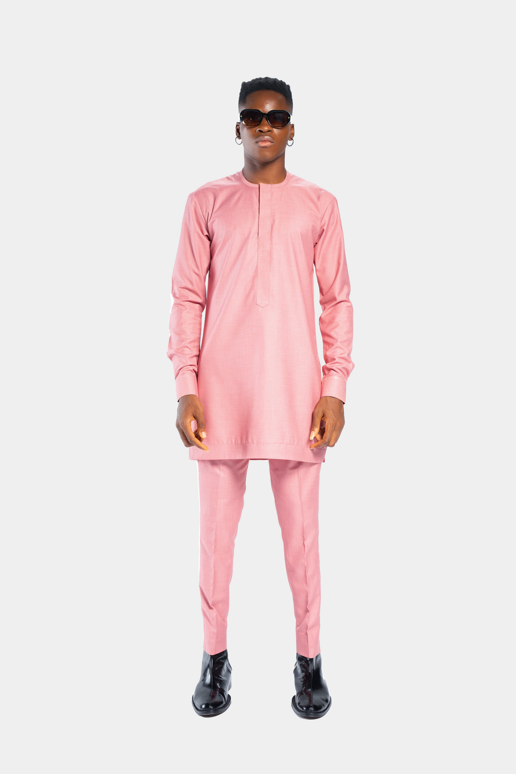 Standard Length Long Sleeve Wool Matching Set in Pink – AJADI