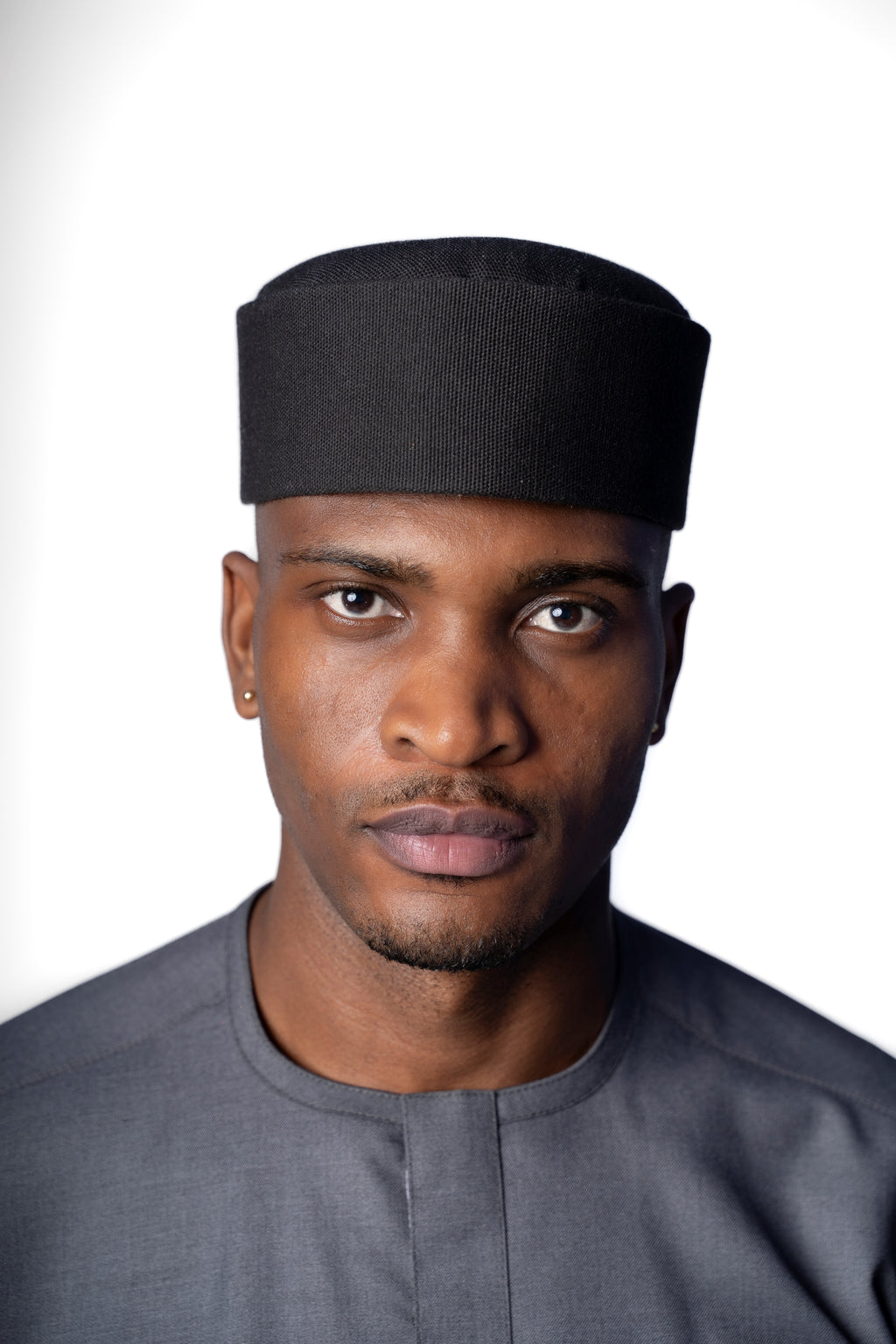 Traditional Hand Woven Cotton Awolowo Fila Hat in Black – AJADI