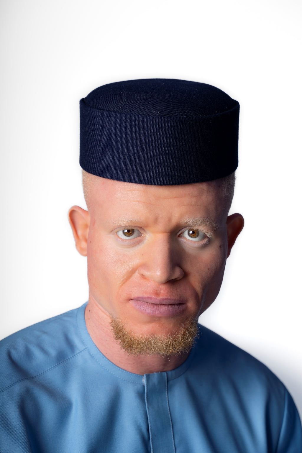 Traditional Hand Woven Cotton Awolowo Fila Hat in Navy – AJADI